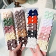 10Pcs/Set New Cute Solid Ribbon Bowknot Hair Clips for Baby Girls ...