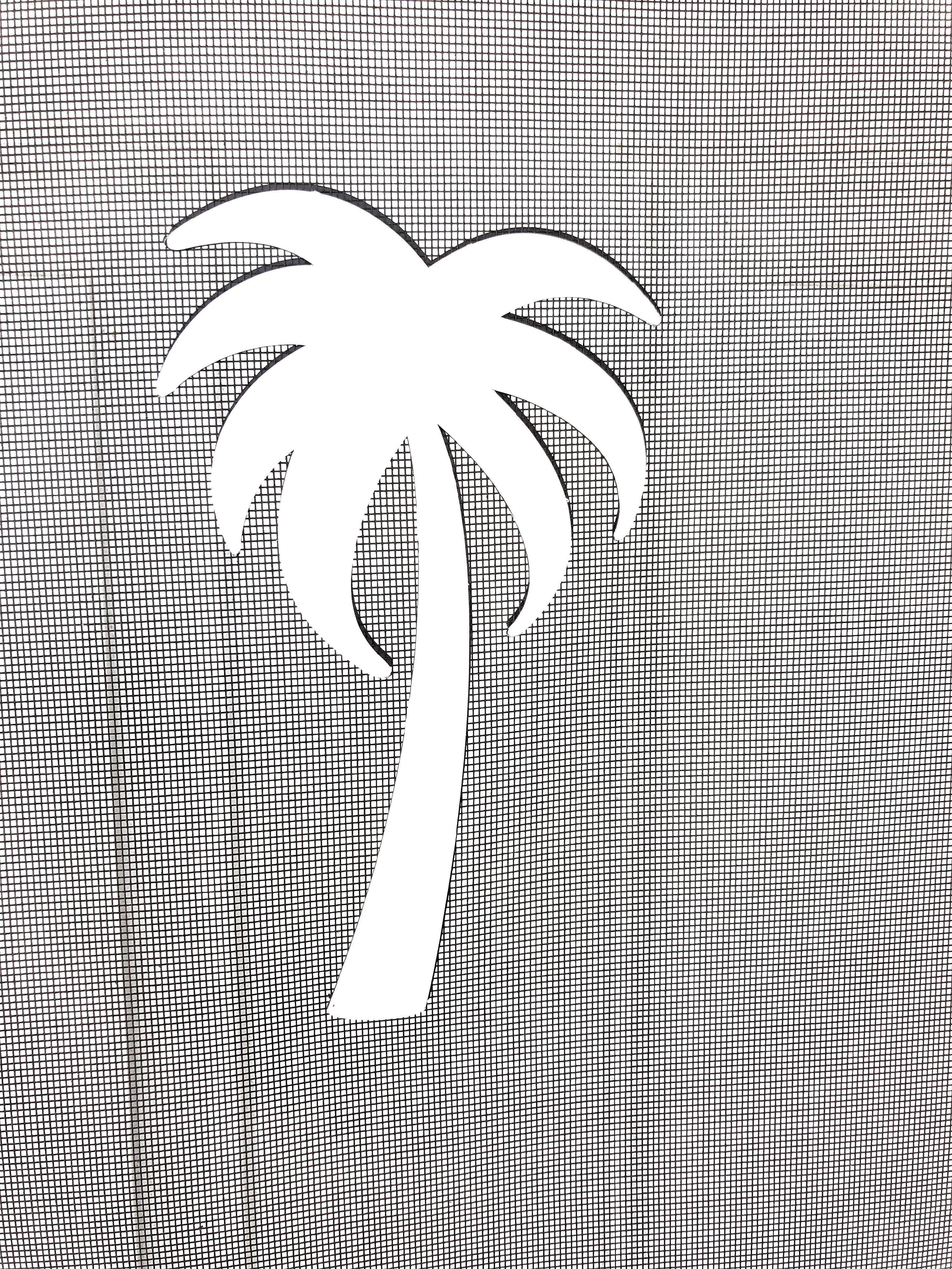 DCentral Palm Tree Screen Magnet Décor; Double-Sided. Bright White ...