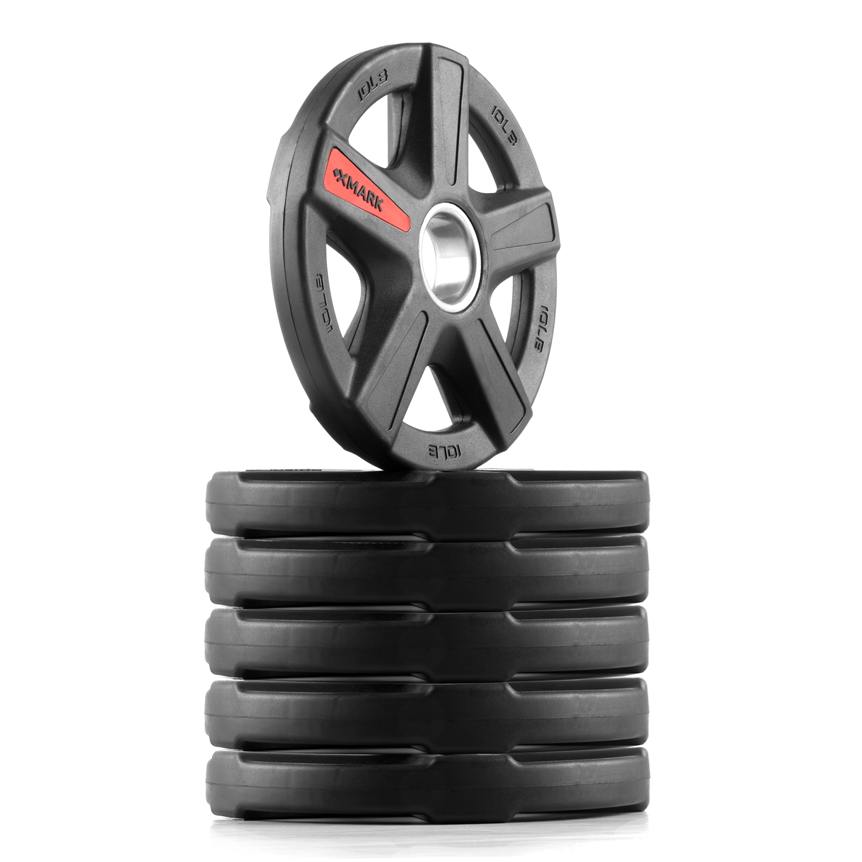 XMark's TEXAS STAR SIX 10 lb. Select Rubber Coated Olympic Plate ...