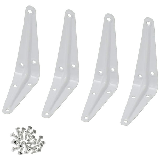 Wideskall Metal 3" x 4" inch Wall Corner Angle Shelving Shelf Brackets ...