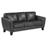 Homelegance Spivey Collection Dark Gray Leather Sofa with Retro Profile ...