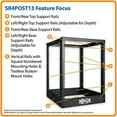 Tripp Lite 13U 4-Post Open Frame Rack Cabinet Square Holes - 1000lb ...