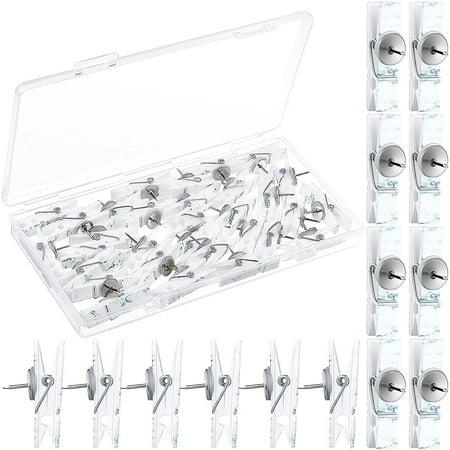 yayagoli 30 Pieces Mini Push Pins Clips Plastic Marble Pushpin Tacks ...