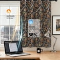 Camo and Leaf Black Pattern Blackout Curtains,Triple Weaved Fabric ...