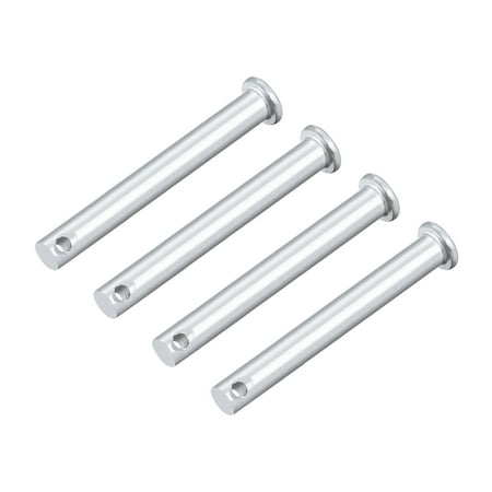 Single Hole Clevis Pins -8mm x 90mm Flat Head Zinc-Plating Solid Steel ...