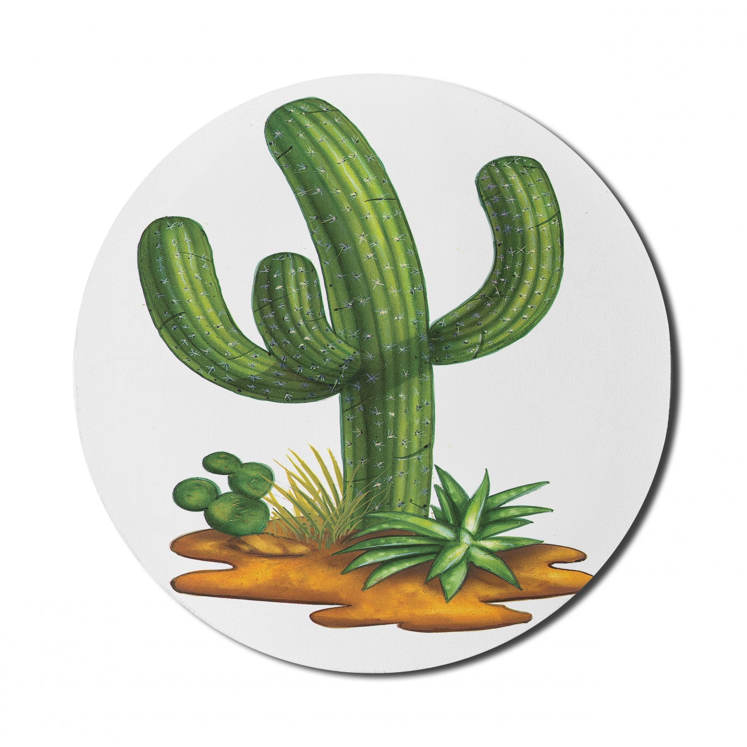 Cactus Mouse Pad for Computers, Arid Climate Flora Saguaro Plant ...