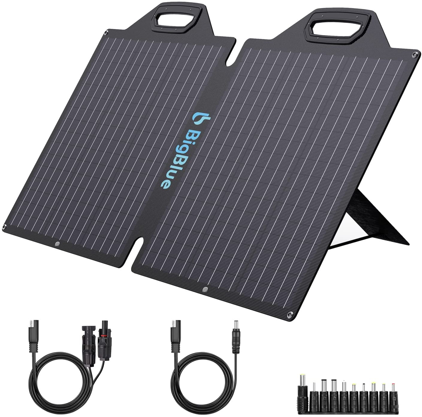 Buy BigBlue 100W ETFE Portable Solar Panels with Kickstands, IP65 ...