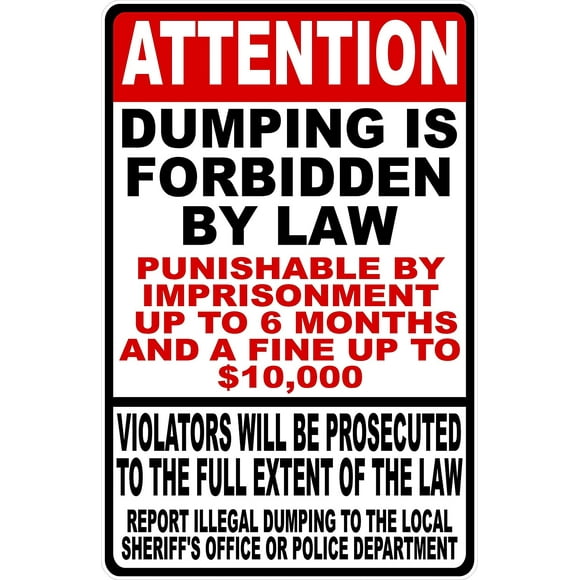 No Trash Dumping Signs