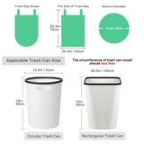 Toplive 6 Gal Trash Can Plastic Bags, 100 Ct, Extra Thick Leak Proof ...