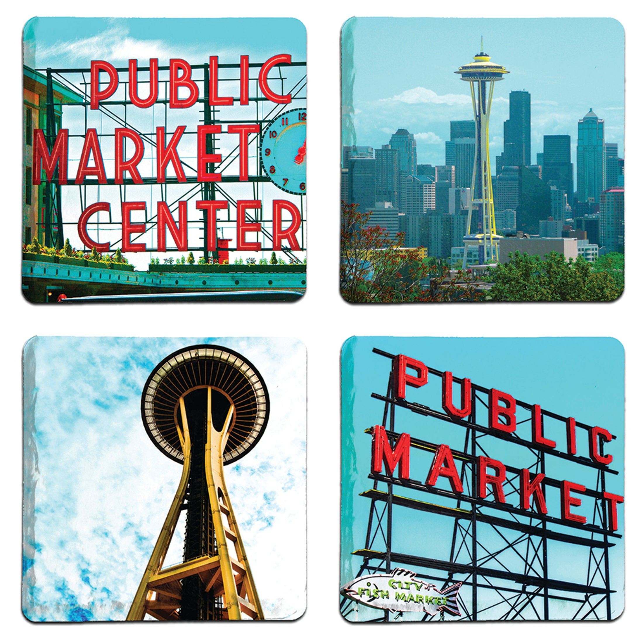 Second Story Collection, Seattle, Stone Coaster 4 Pack - Walmart.com