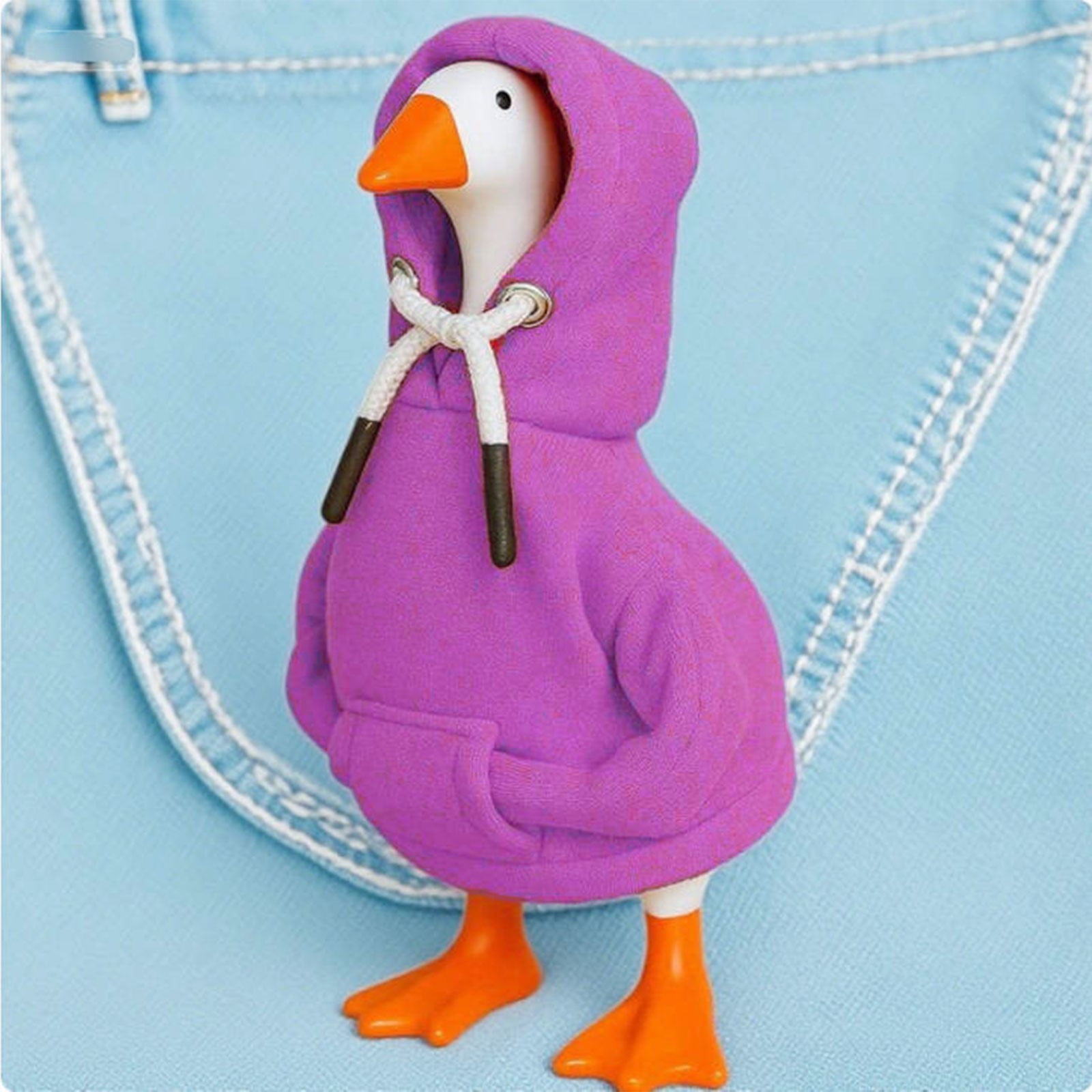 Kcavykas Desk Goose Tabletop Figurine With Interchangeable Outfits Magnetic Mini Porch Goose Statue Key Accessory Table Decor For Home Office Free Shi