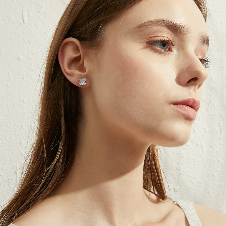 5mm square earrings store