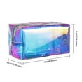 2 Pieces Holographic Makeup Bag Iridescent Cosmetic Pouch Waterproof ...
