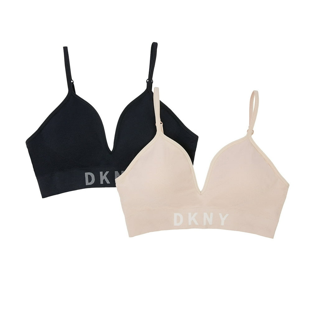 DKNY - DKNY Women's Seamless Bralette, 2 Pack, (Black/Nude, Small) - Walmart.com - Walmart.com