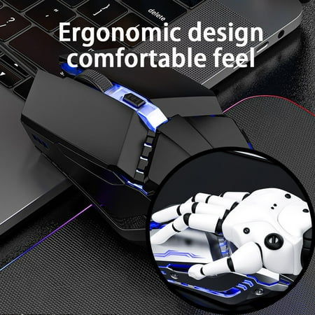 Computer Wired Mouse Breathing Light Non-slip Optical Gaming Mouse ...
