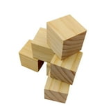 1.17 Inch Wooden s, Bag Unfinished Blank Square Wood Blocks, for ...