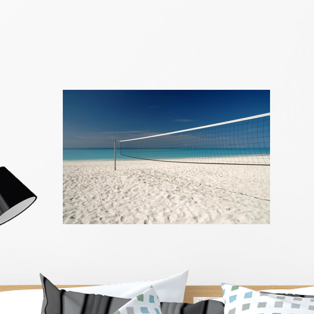 Beach Volleyball Wall Mural by Wallmonkeys Peel and Stick Graphic (24 ...