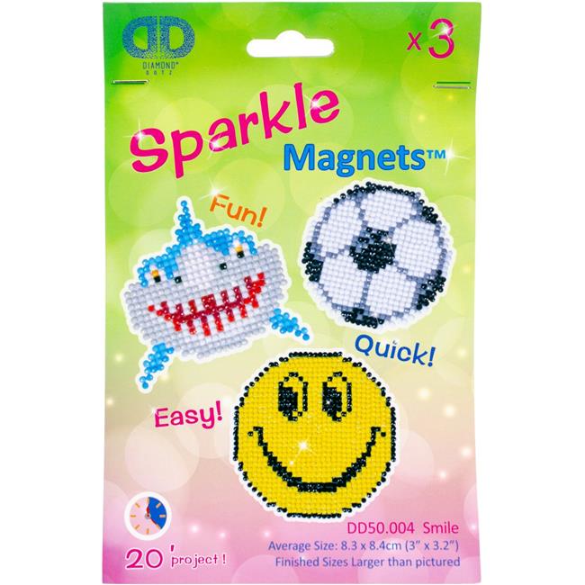 Diamond Dotz Diamond Magnets Facet Art Kit-Assorted Smile 3/Pkg ...