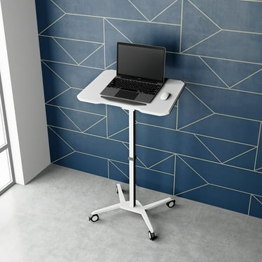Laptop Table Lift Computer Stand w/Wheel Height Adjustable Floor ...