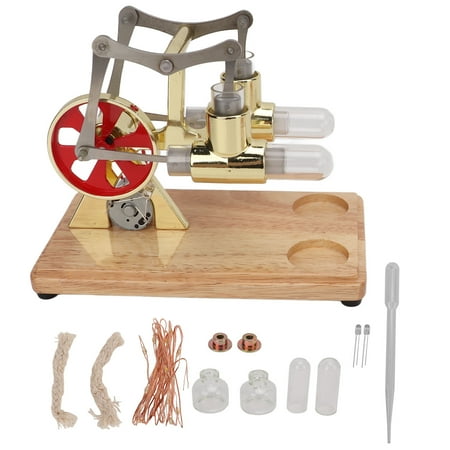Hot Air Stirling Engine Model, Two Cylinder Balance Stirling Engine ...