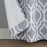 Sun Zero Eldon Trellis Print Blackout Grommet Curtain Panel, 40"x63 ...