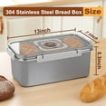 Bread Box Airtight 304 Stainless Steel Container, Dishwasher Safe ...