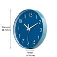 Timely Furnishings Midnight Blue Wall Clock with Glow in Dark Numbers ...