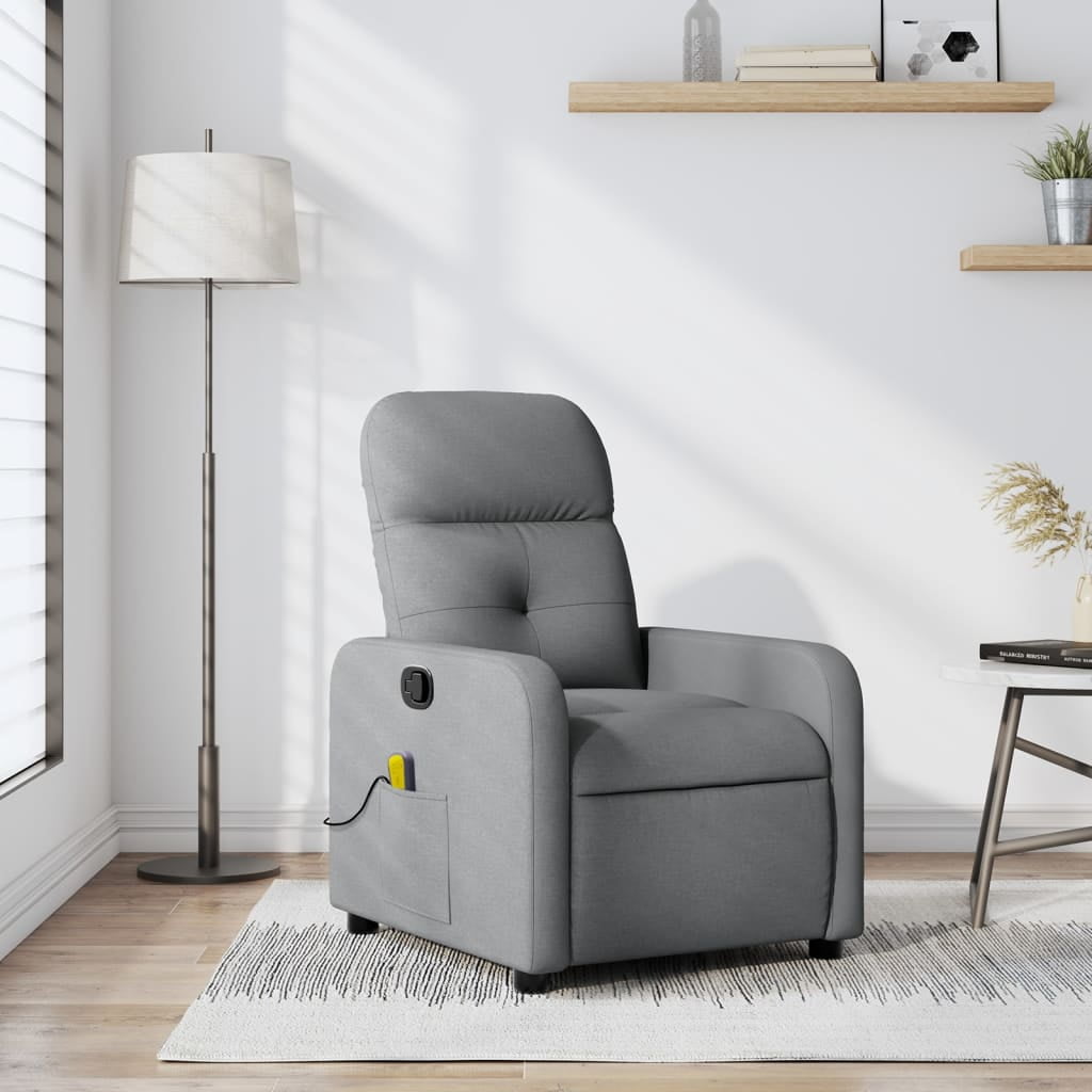 Click here for Vidaxl Massage Recliner Chair Light Grey Fabric prices