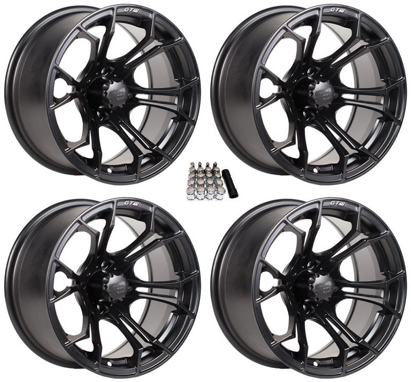 GTW Spyder 14" Golf Cart Wheels/Rims Black Yamaha - Walmart.com