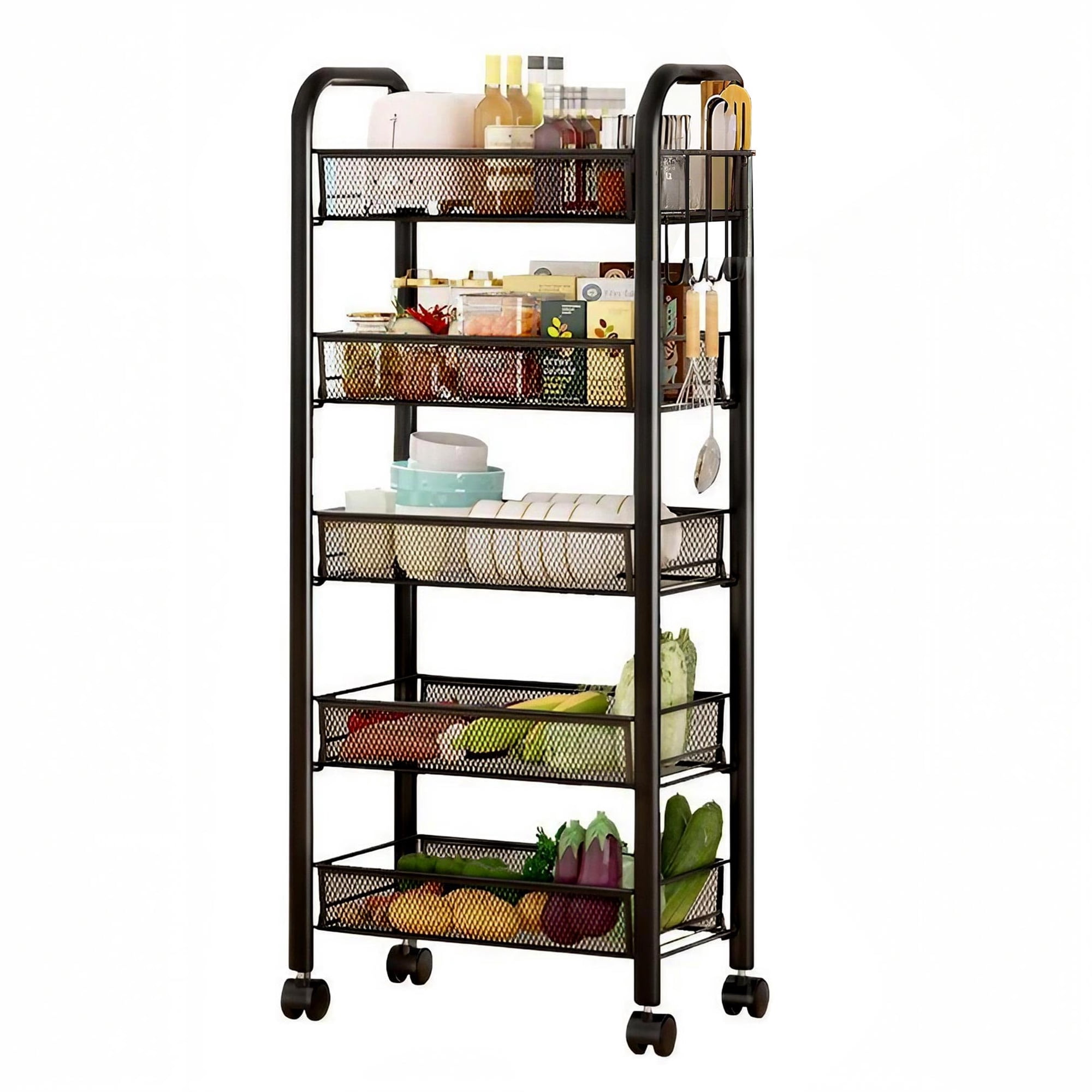 Click here for Jczshr 5-Tier Rolling Kitchen Trolley With Wheels... prices