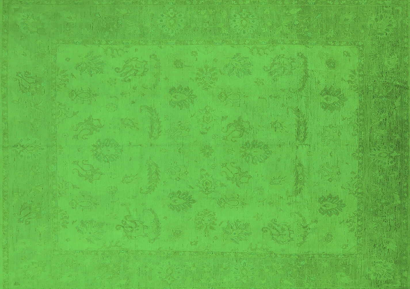 Ahgly Company Indoor Rectangle Oriental Green Traditional Area Rugs, 2 ...