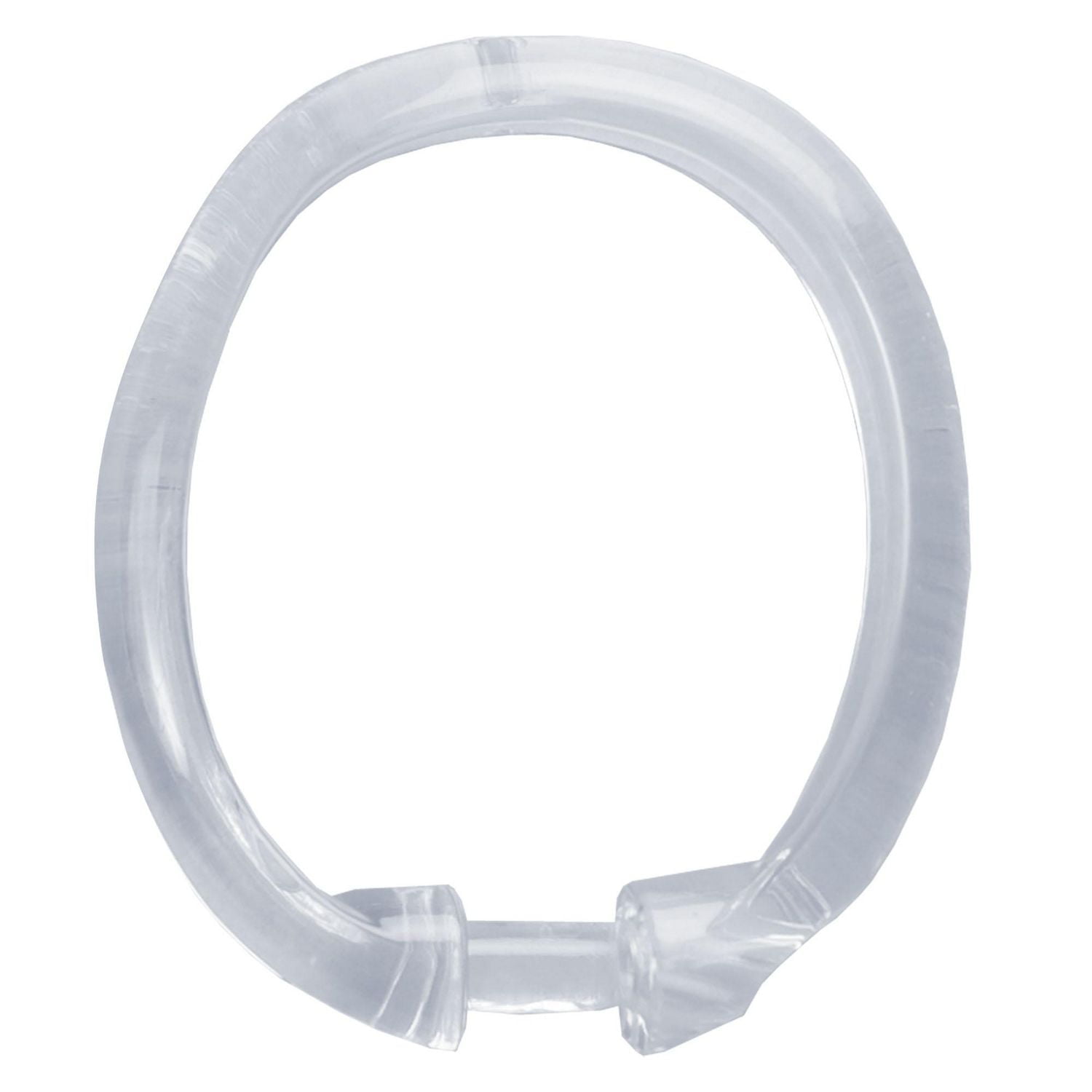 Mainstays Plastic Shower Curtain Rings  Clear  Set Of 12 4.625 X 3.125 In