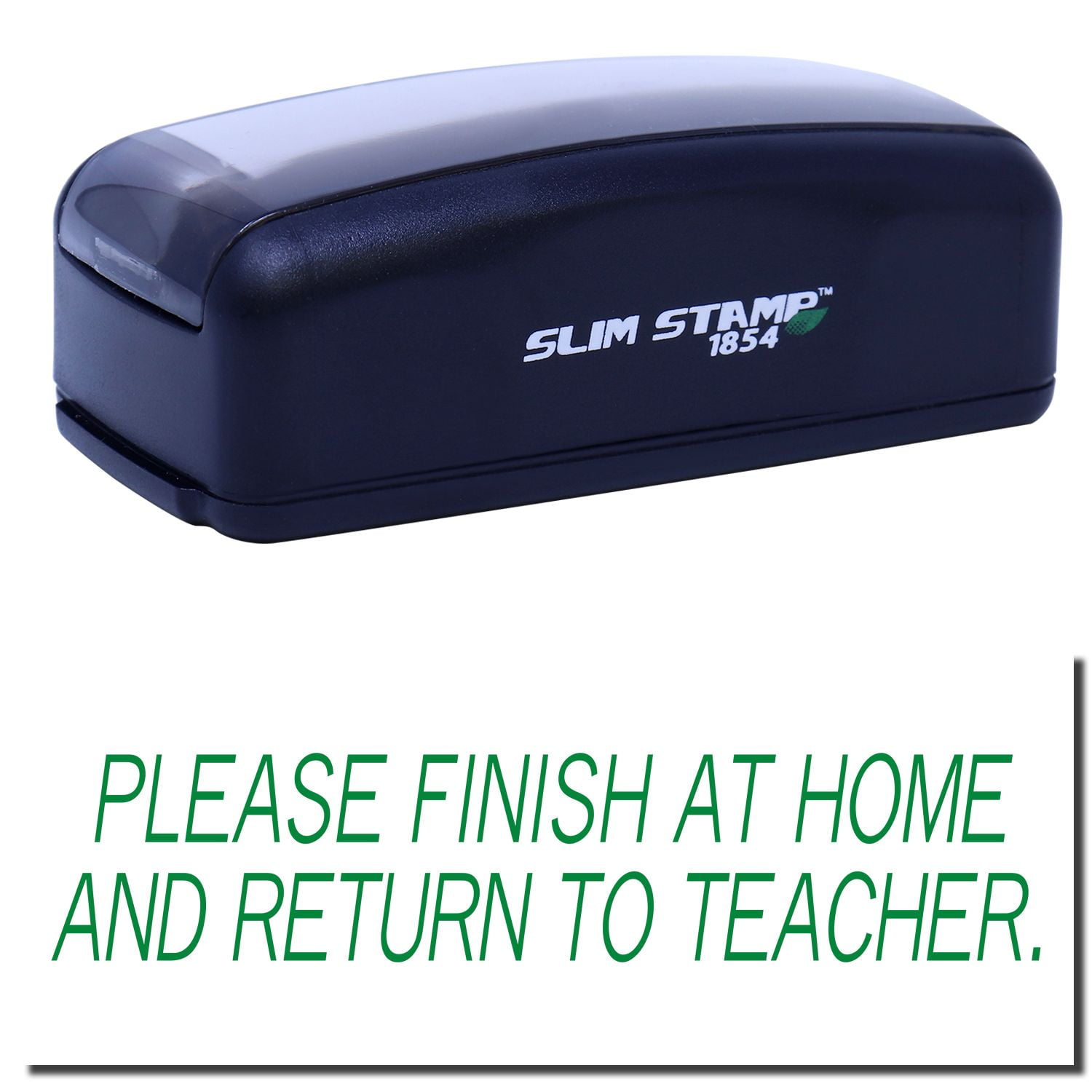 Large Pre-Inked Please Finish At Home And Return Stamp, Slim 1854 ...