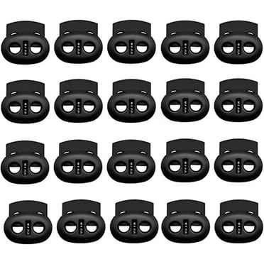 50 Pack Round Cord locks, Plastic Toggle Spring Stopper Single Hole for ...