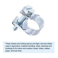 Uxcell 10-12mm Mini Fuel Injection Hose Clamp Zinc Plated Steel Fuel ...