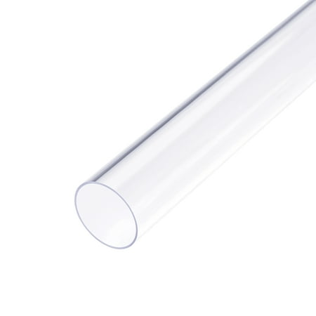 2pcs Clear Rigid PVC Pipe 29/32"(23mm) ID x 1"(25mm) x 1.3ft 0.04" Wall ...
