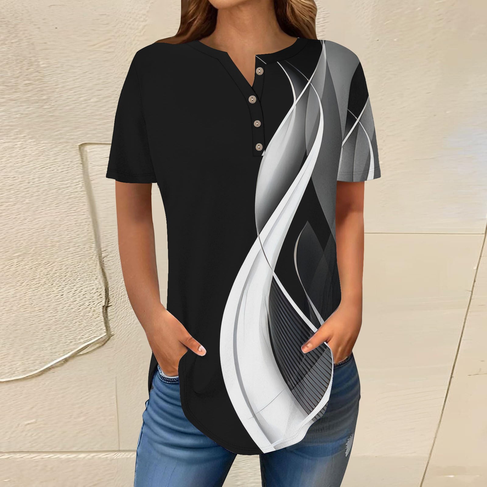 Click here for Ylhfashion Short Sleeve Womens Tops 2025 Spring Ne... prices