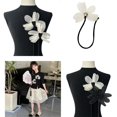 ANXPTIME 2pcs Cloth Fabric Collar Flower Brooch for Women Brooches Lace ...
