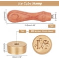 1Pc Brass Stamp Head with 1Pc Rectangle Velvet Pouches and 1Pc Pear ...