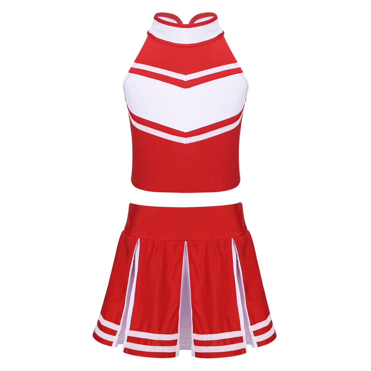 inhzoy Kids Girls 2PCs Cheer Leader Uniforms Cheerleading Costums ...