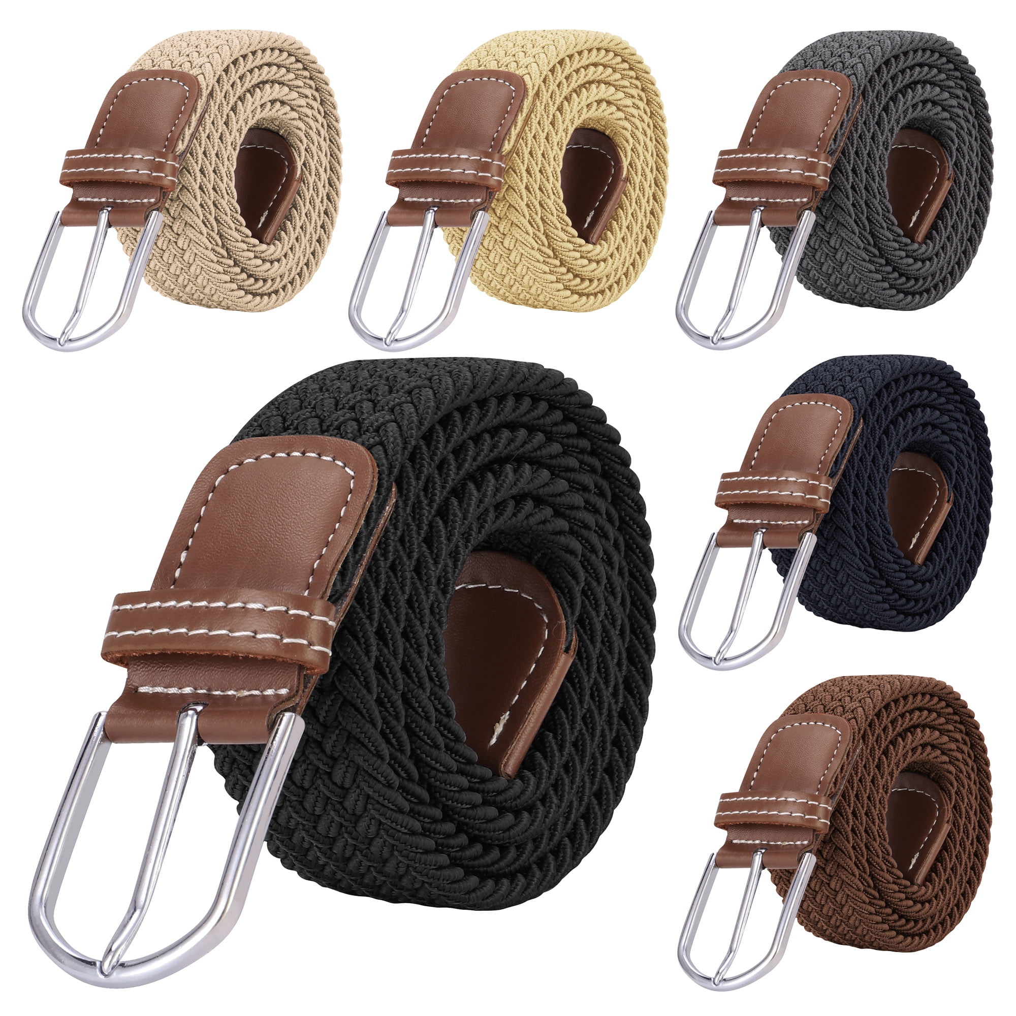 LELINTA Belt for Men Women, Mens Stretch Braided Web Belt Elastic for ...