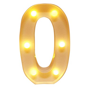 Efavormart 6" 3D Gold Marquee Letters 5 LED Light Up Letters Warm White ...