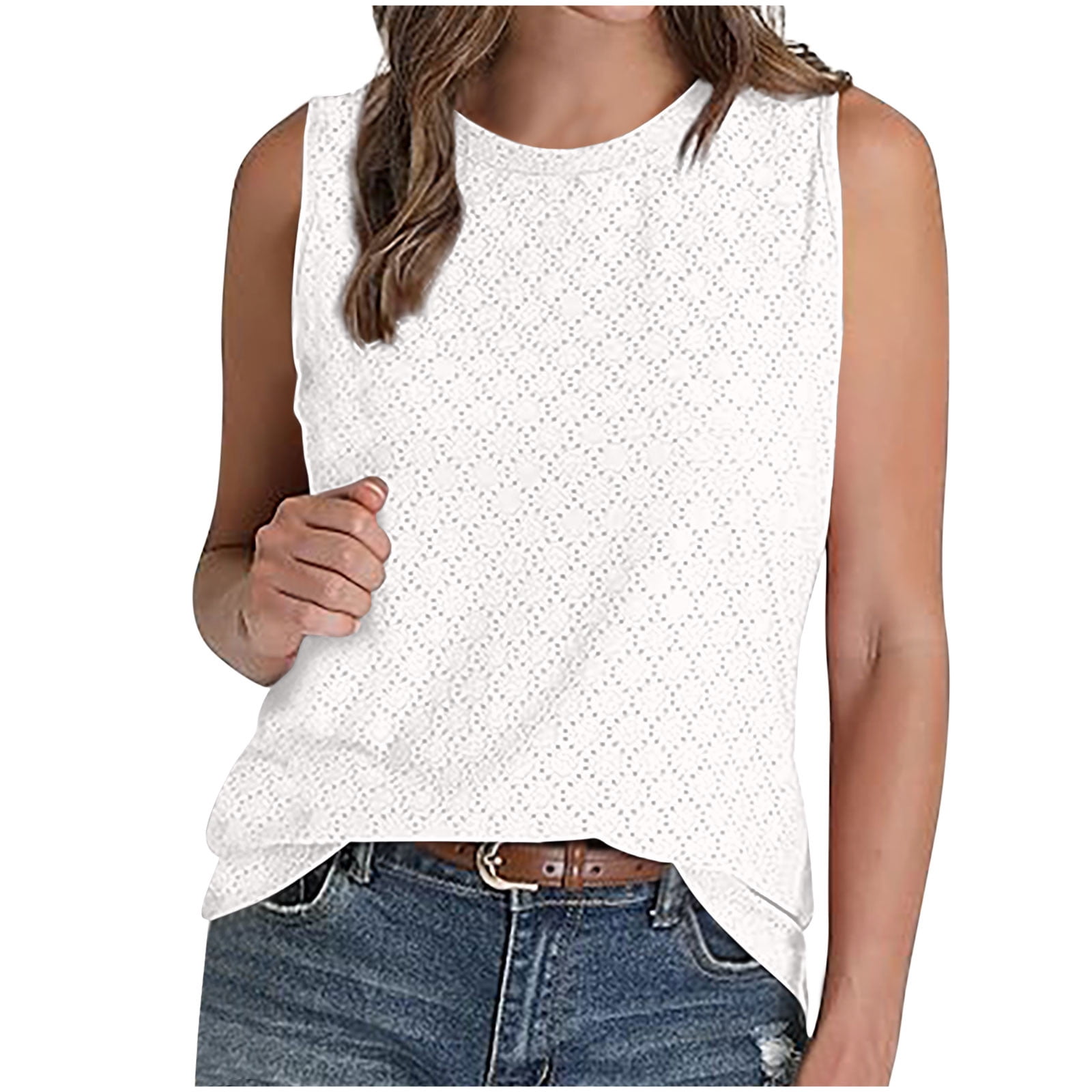 Click here for Dealovy Tank Tops For Women Crew Neck Sleeveless B... prices