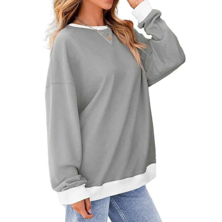 Fantaslook Color Block Sweatshirts for Women Crewneck Long Fantaslook Color Block Sweatshirts for Women Crewneck Long