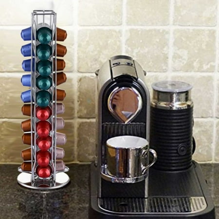 metal coffee pod holder iron chrome stand coffee capsule storage rack ...