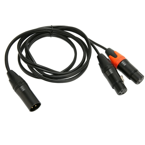 XLR Splitter, XLR Male To Dual Female Cord Stable Transmission Rugged ...