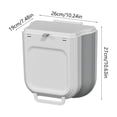 Wall Mounted Foldable Trash Can - Plastic Kitchen Waste Bin with Punch ...