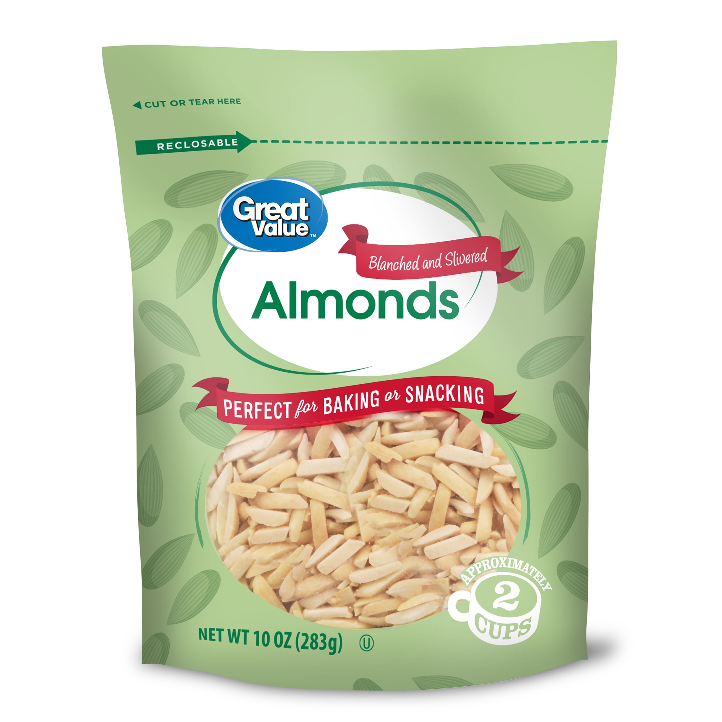Great Value Blanched and Slivered Almonds, 10 oz - Walmart.com
