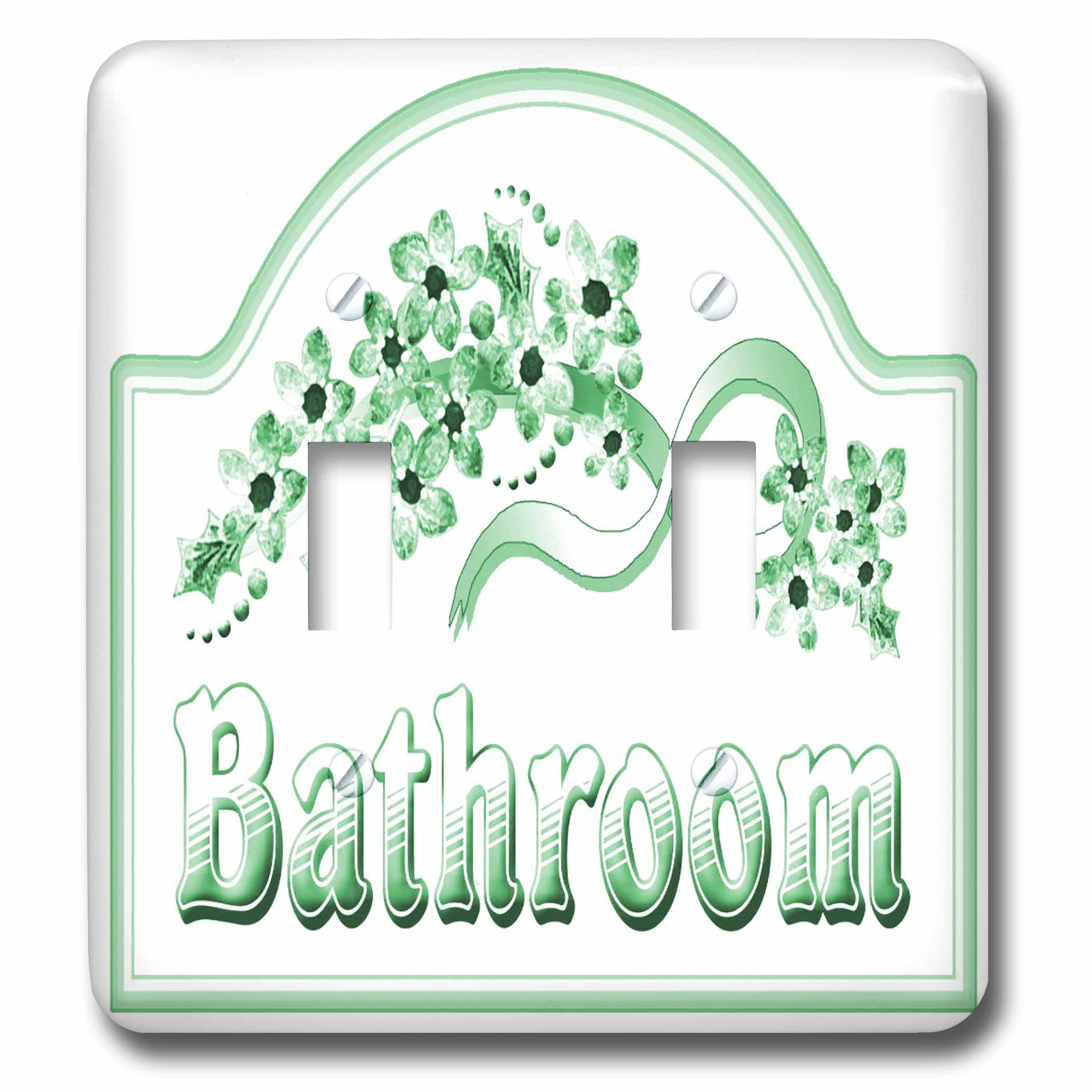 Victorian Green Bathroom Sign double toggle switch lsp-60564-2 ...