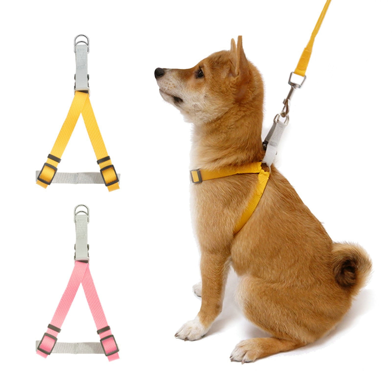 Waroomhouse 1 Set Pet Leash Adjustable Buckle D-ring Clasp Anti-break ...